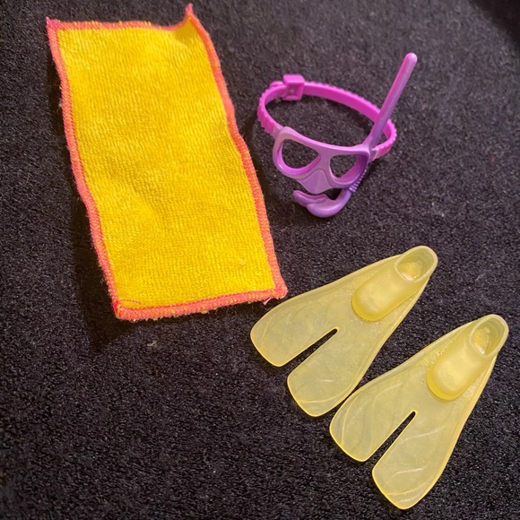 Mattel | Toys | Barbie Vintage Scuba Diving Accessories With Yellow ...